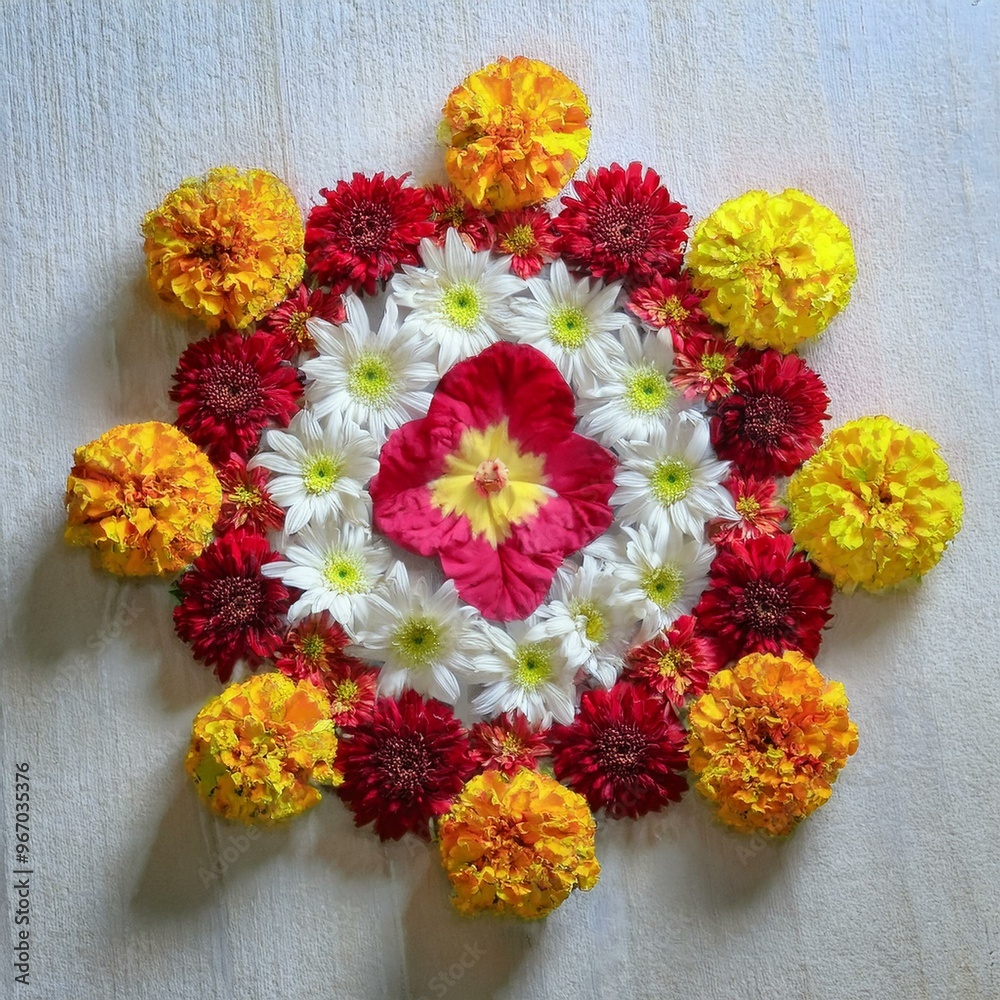 Foto de Colorful Floral Pattern for Onam Festival, happy onam, onam do ...