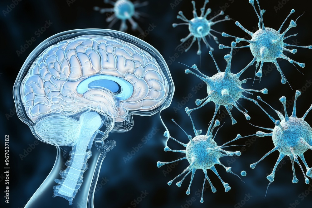 Brain mapping brain disorder and brain activity illustrative brain and ...