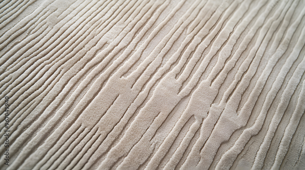 carpet with subtle raised lines in a monochromatic palette, creating a ...