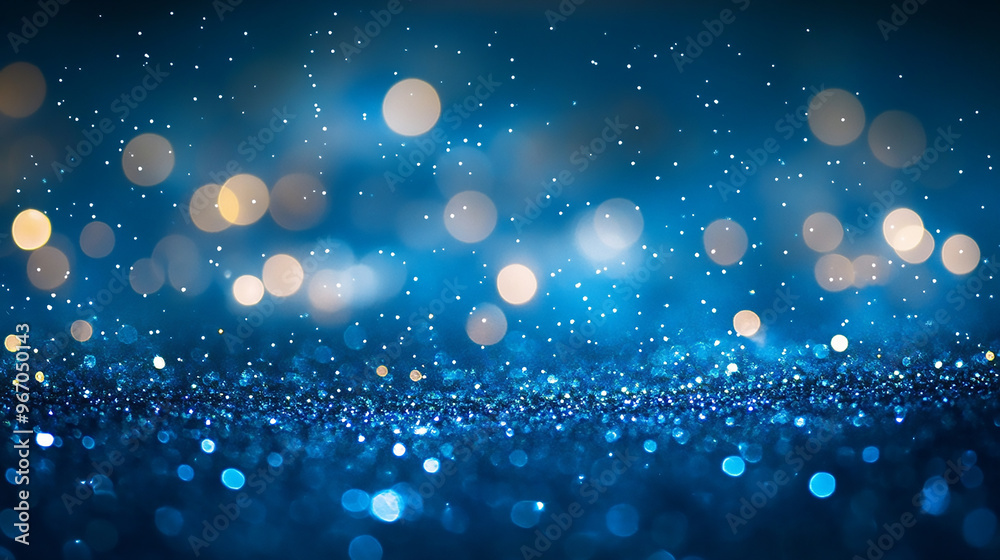 Rich royal blue glitter background with deep color saturation and ...