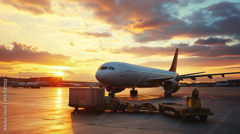 A sleek and efficient delivery plane in flight, designed to highlight ...