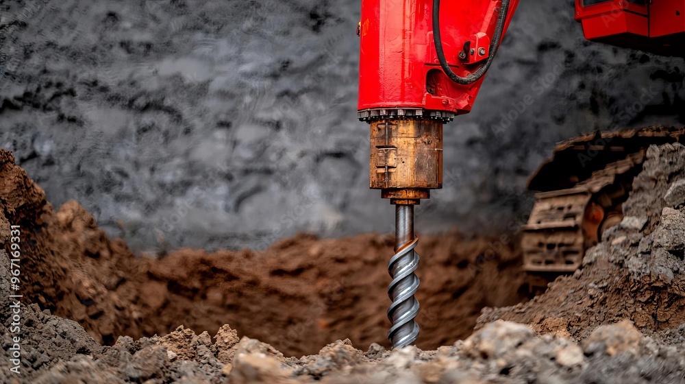 Drilling Rigs in Mining Operations, heavy machinery, metal drill bits ...