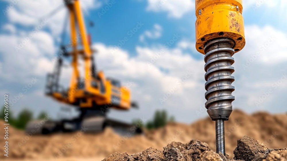 Drilling Rigs in Mining Operations, heavy machinery, metal drill bits ...