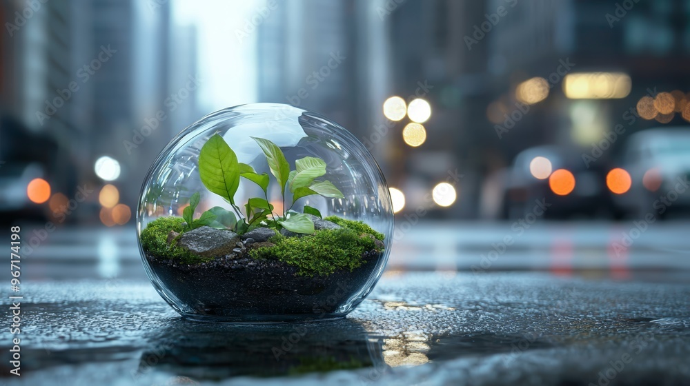 How does this visual of a contained ecosystem highlight the importance ...