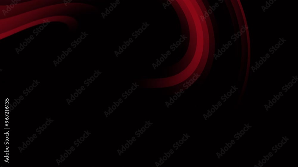 Curved red lines on black background suitable for abstract backgrounds ...