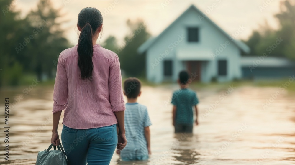 Family evacuates their home as floodwaters rapidly rise carefully ...