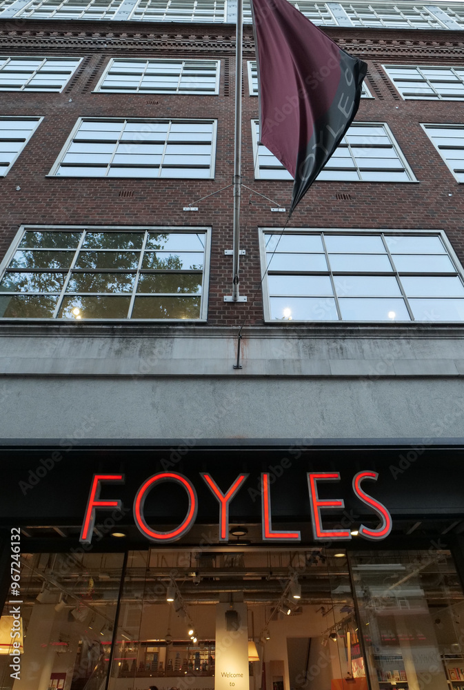 Exterior of the famous Foyles bookshop in the centre of London, with ...
