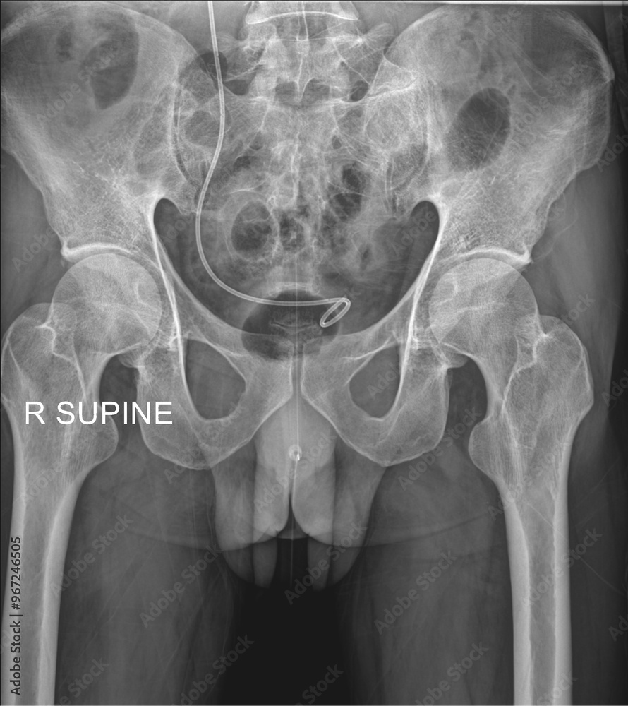 X-ray of Both Hips: Assessment of pelvis and Joint Stock Photo | Adobe ...