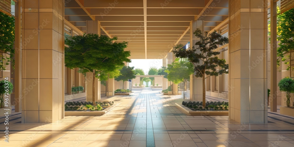 Frame within frame walkway at King Fahd University of Petroleum and ...