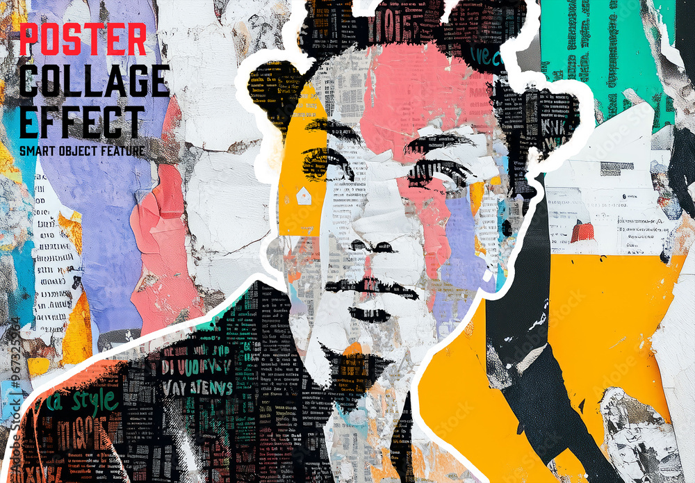 Poster Collage Effect with Generative AI Stock Template | Adobe Stock