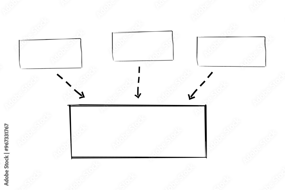 Mind map infographic diagram doodle line free hand drawing. Idea scheme ...