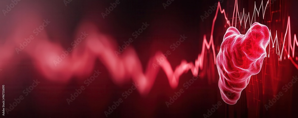 Timeseries graph with a sudden spike, accompanied by digital alerts ...