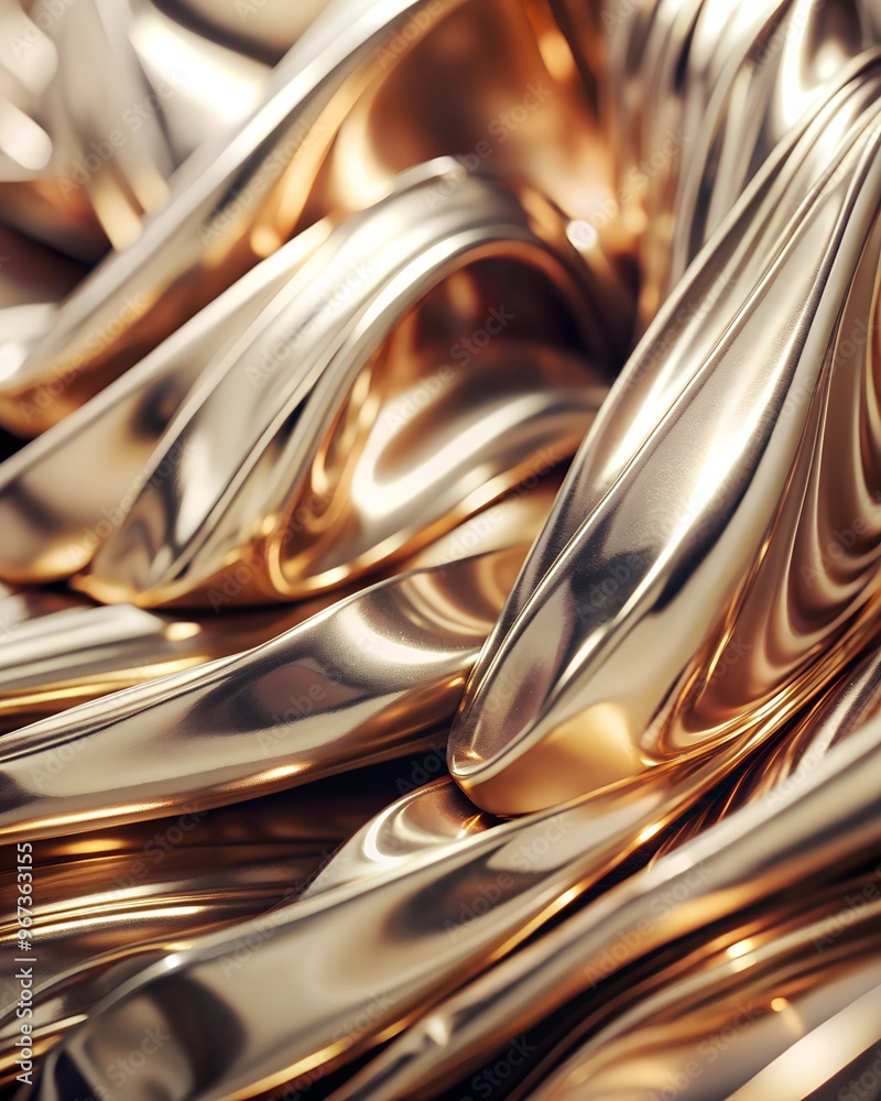 Highly detailed brushed gold texture with soft reflections and subtle ...