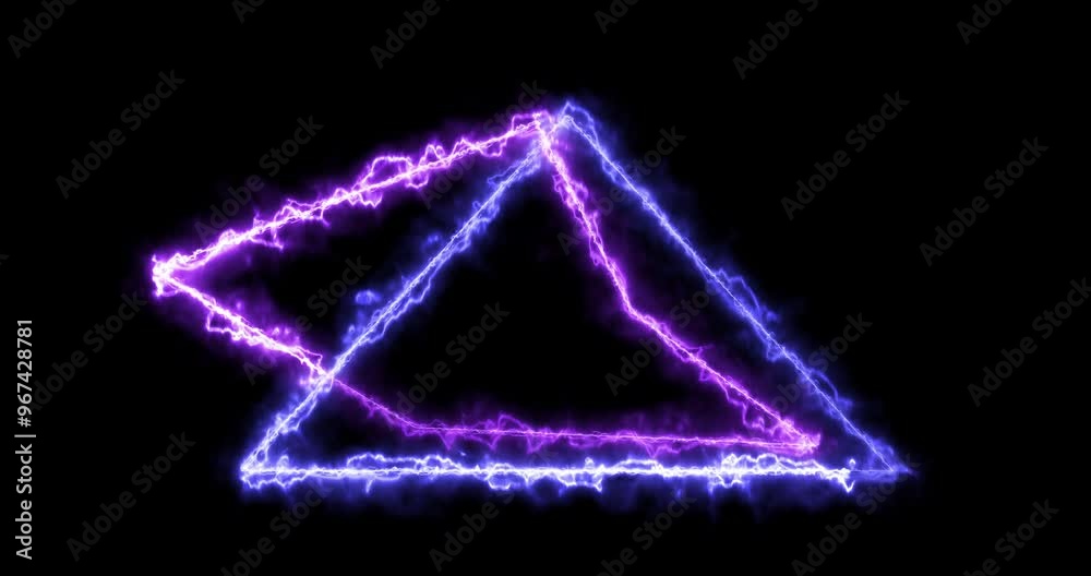 Neon cool futuristic lower third in moving cool neon colors in 4K on a ...