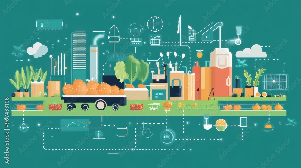 A detailed graphic showing the role of technology in improving food ...