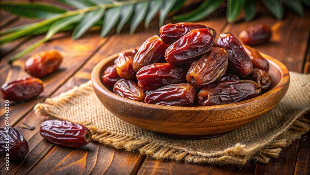Dried date palm fruits also known as kurma, commonly consumed as a ...