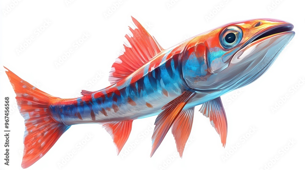 Wahoo clipart, element, 3D illustration, realistic, isolated on white ...