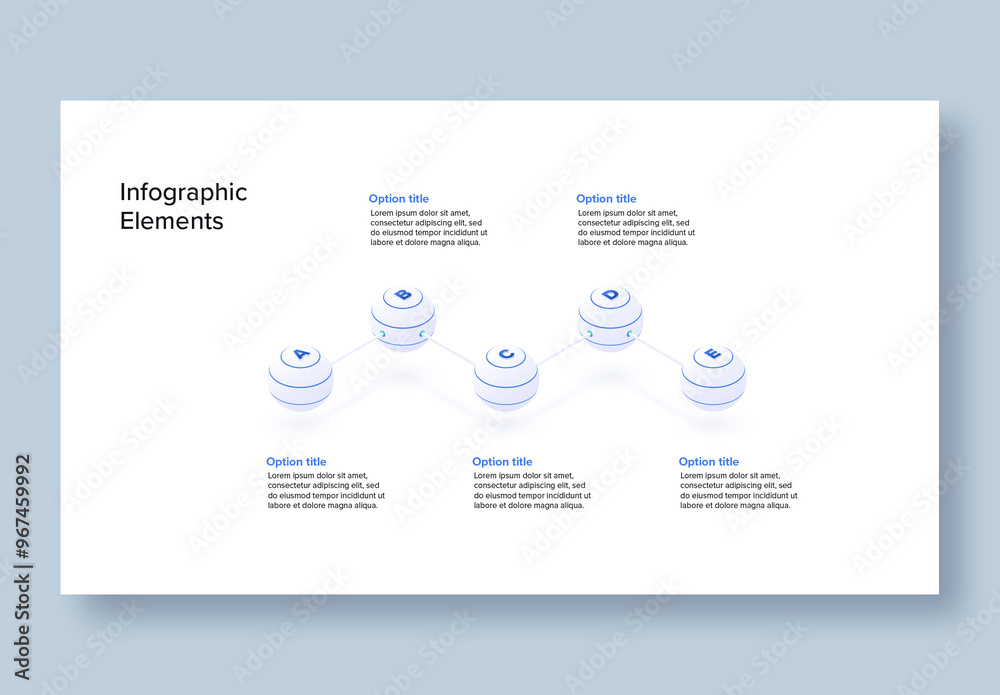 5 Step Workflow Infographic Stock Template | Adobe Stock