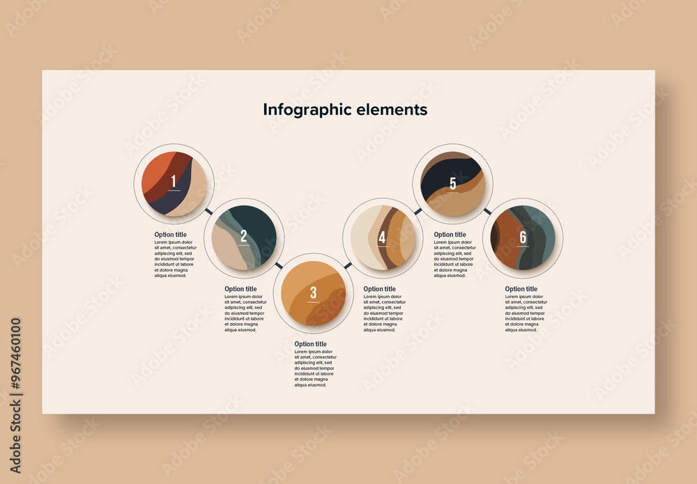 6 Step Workflow Infographic Stock Template | Adobe Stock