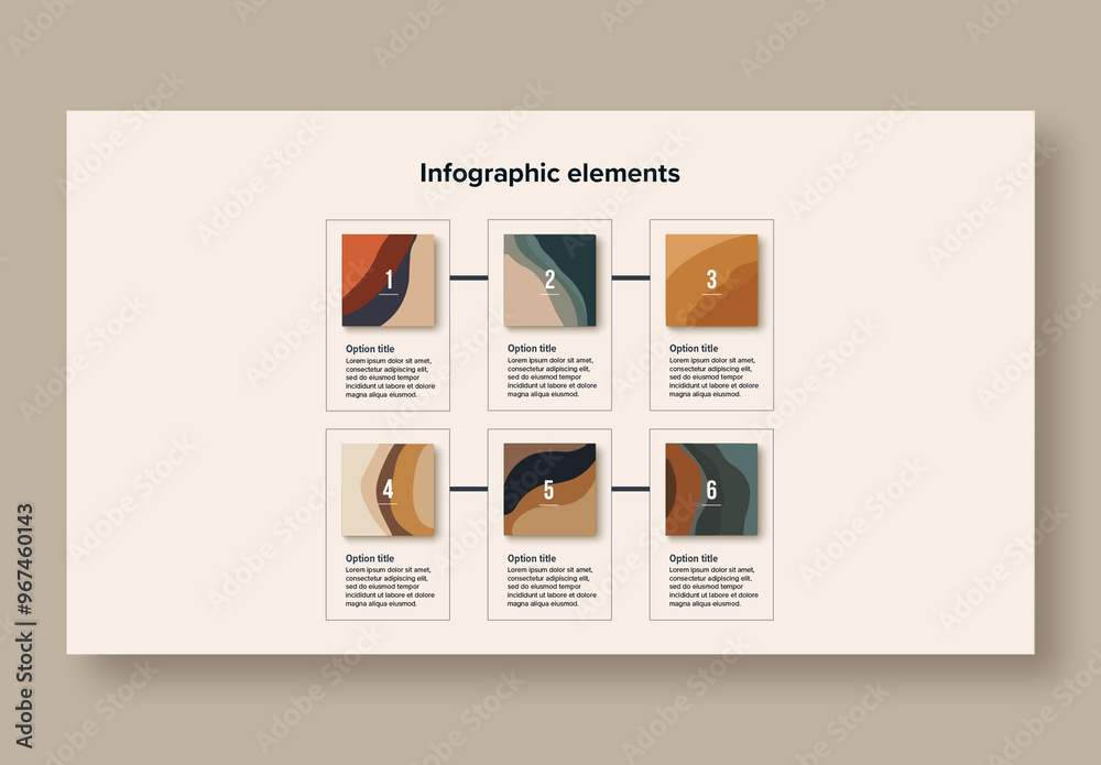 6 Step Workflow Infographic Stock Template | Adobe Stock