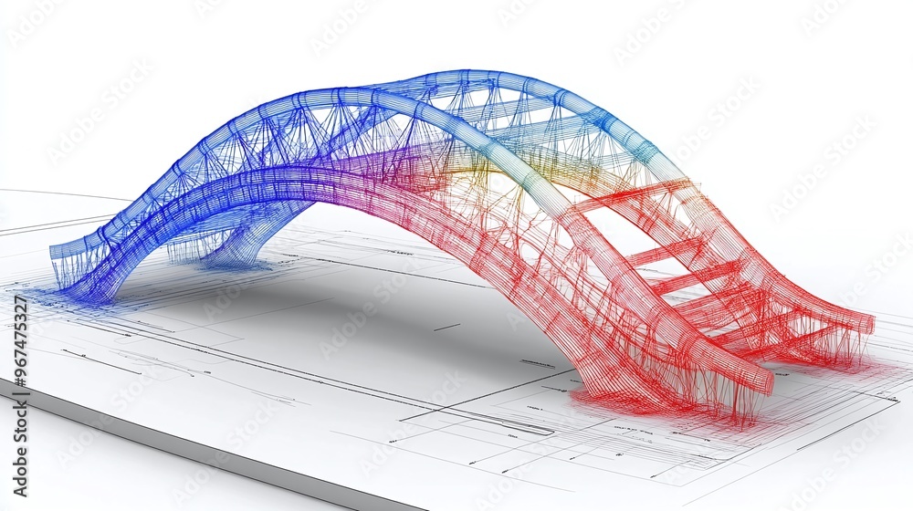 Bridge Engineering Structural Analysis Results Of The Finite Element Method Calculation Stress