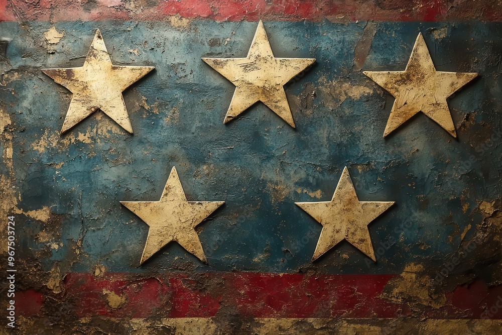 patriotic fourth of july background with vintage american flag elements ...