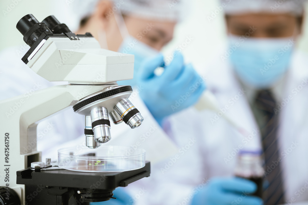 Medical laboratory scientists analyze DNA and chemical samples using ...