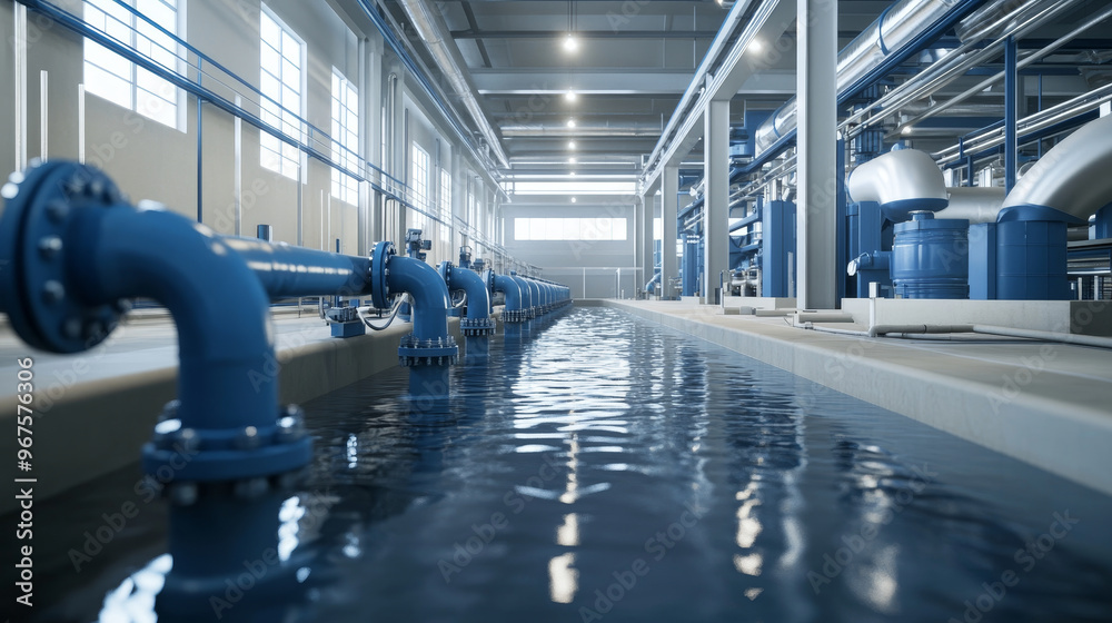 Modern water management systems in factory showcase advanced technology ...