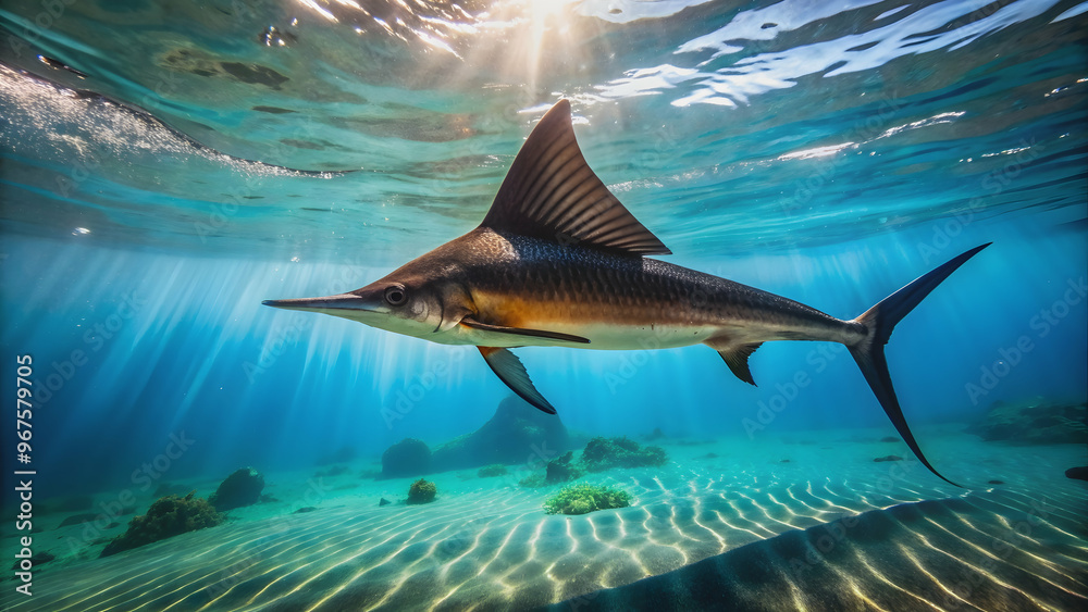 Sable fin underwater close-up, sable, fin, underwater, marine life ...