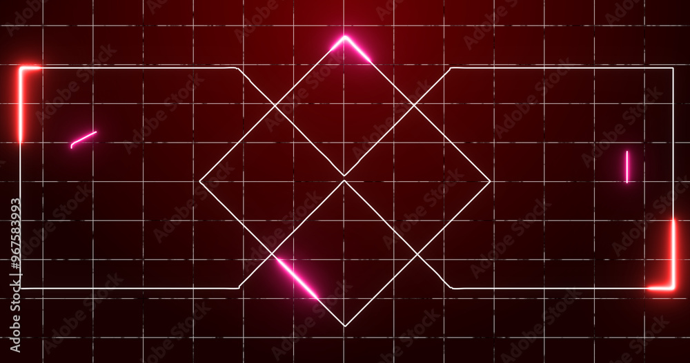 Abstract digital data technology animated futuristic background ...