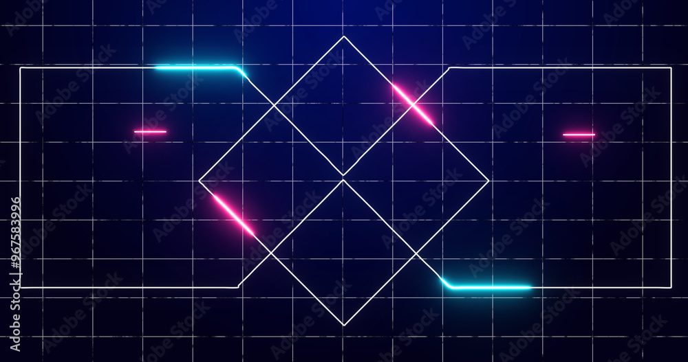 Abstract digital data technology animated futuristic background ...