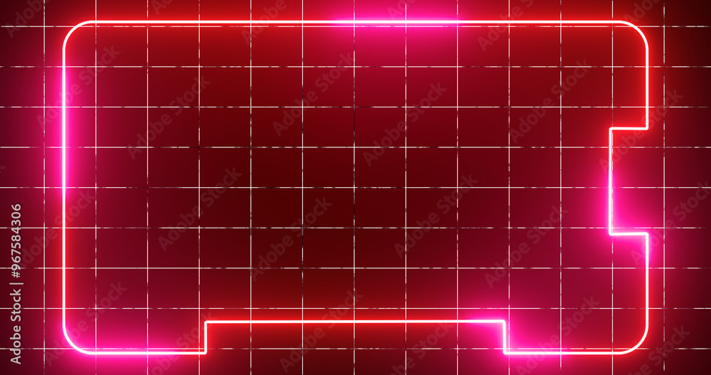 Abstract digital data technology cool neon animated background ...