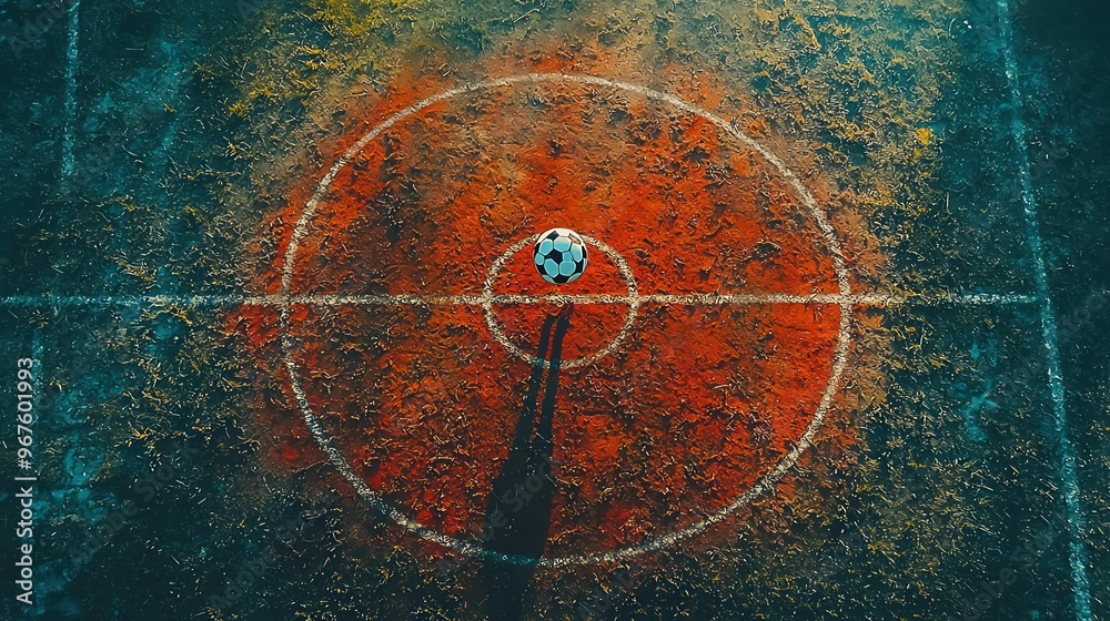 Target man striker role with tactical chalk markings, football tactics ...