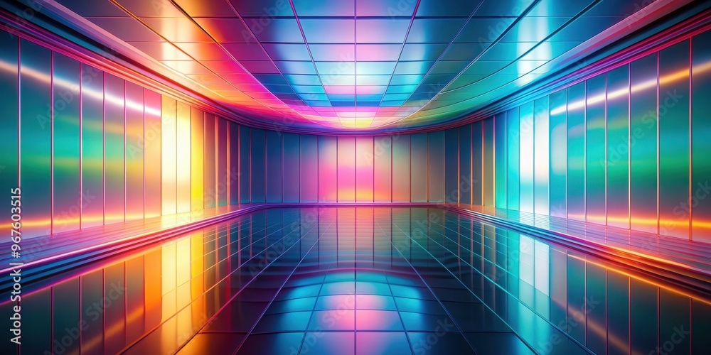 Minimalist wallpaper with distorted perspectives and chromatic ...