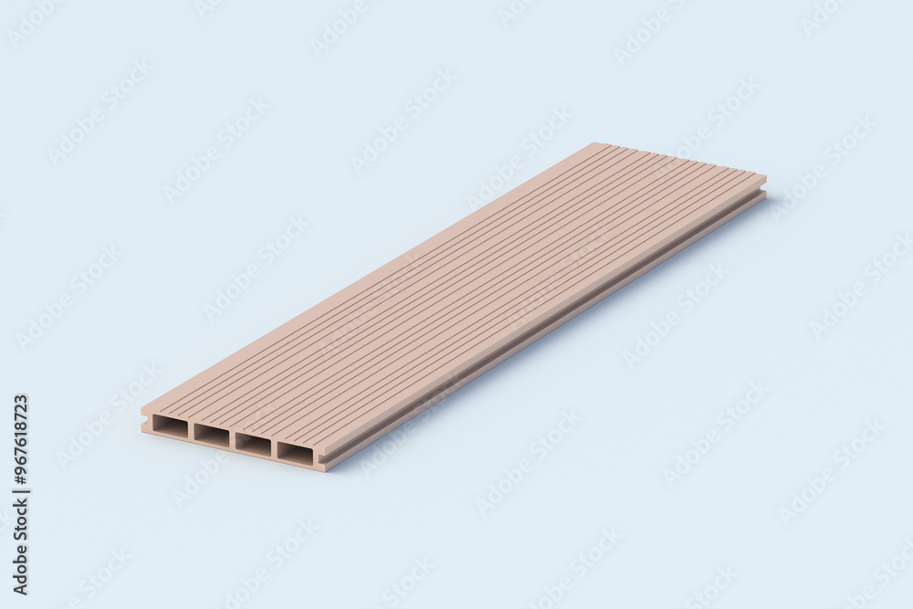 Decking board on gray background. Building materials. Siding planks ...