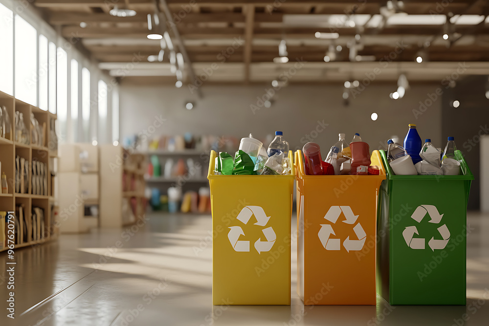 waste sorting, emphasizing environmental responsibility and ...