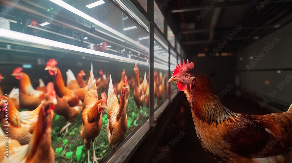 On a cuttingedge farm, holographic and real chickens interact, with ...