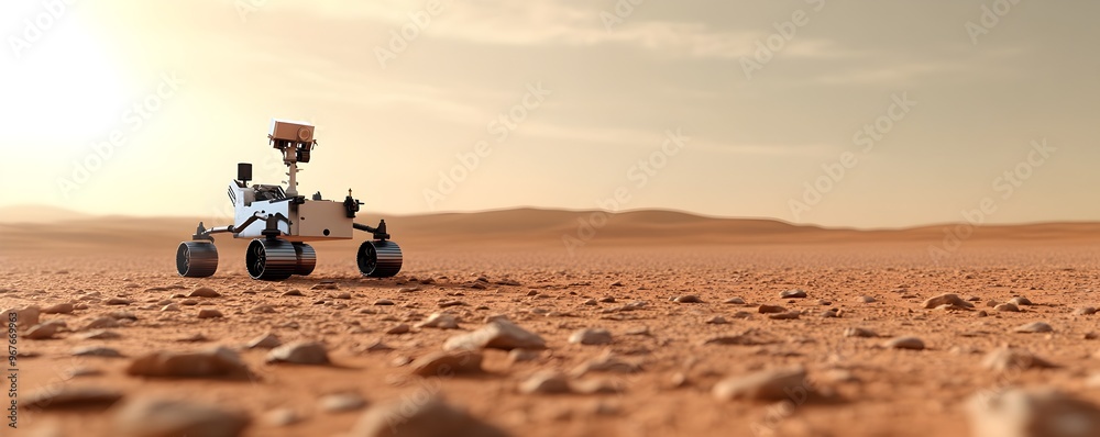 Mars Rover Navigating Rugged Terrain - Advanced Robotics Unveils ...