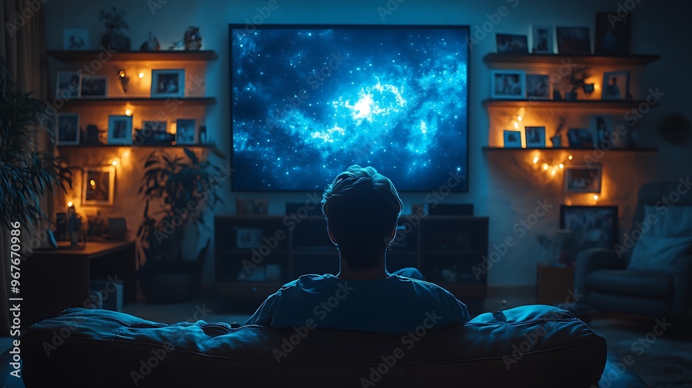 16. **A patient watching TV** in a cozy living room, seated comfortably ...