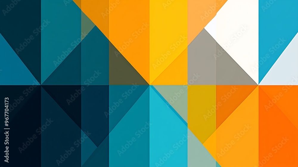Symmetrical geometric patterns with interlocking triangles and lines ...