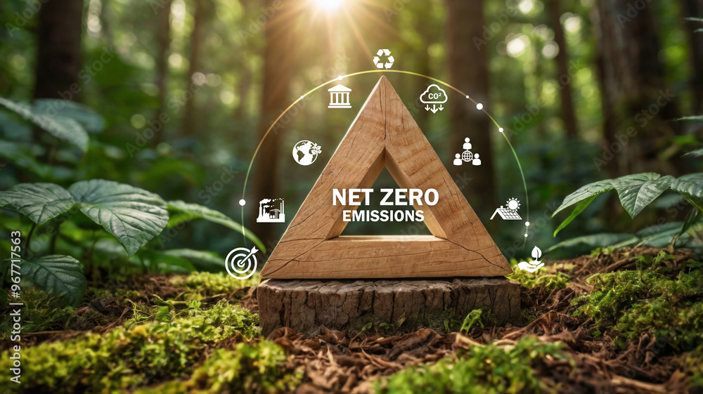 Net zero , carbon neutral concept. Net zero greenhouse gas emissions ...