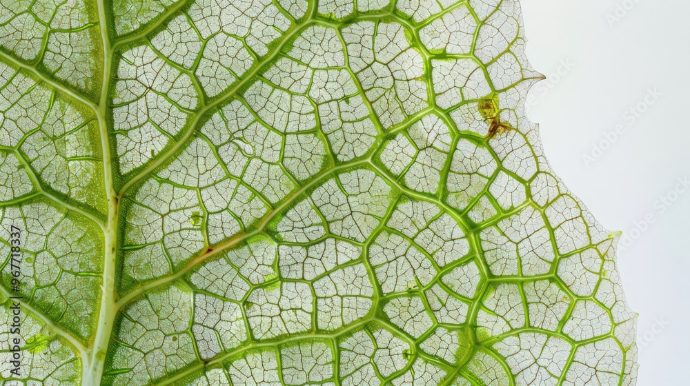 Cross-section of a leaf vein, revealing the vascular tissues involved ...