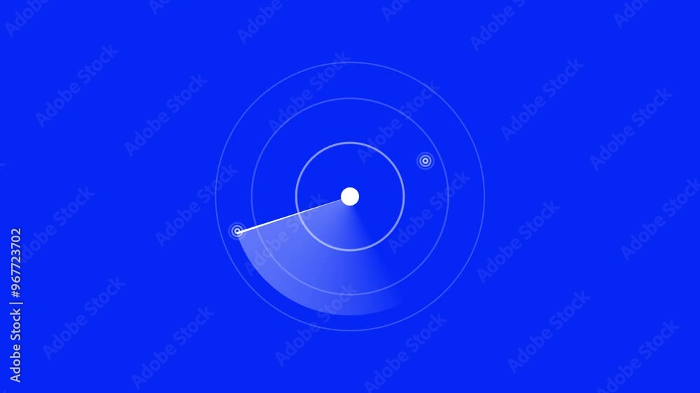 Looped animation radar icon . Radar screen animation. Signal ...