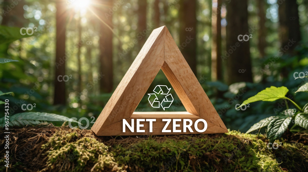Net zero and carbon neutral concept.. for net zero greenhouse gas ...