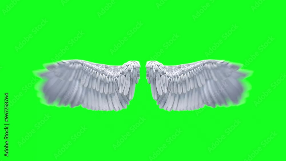 angel wings on green screen in High quality 4K Stock Video | Adobe Stock