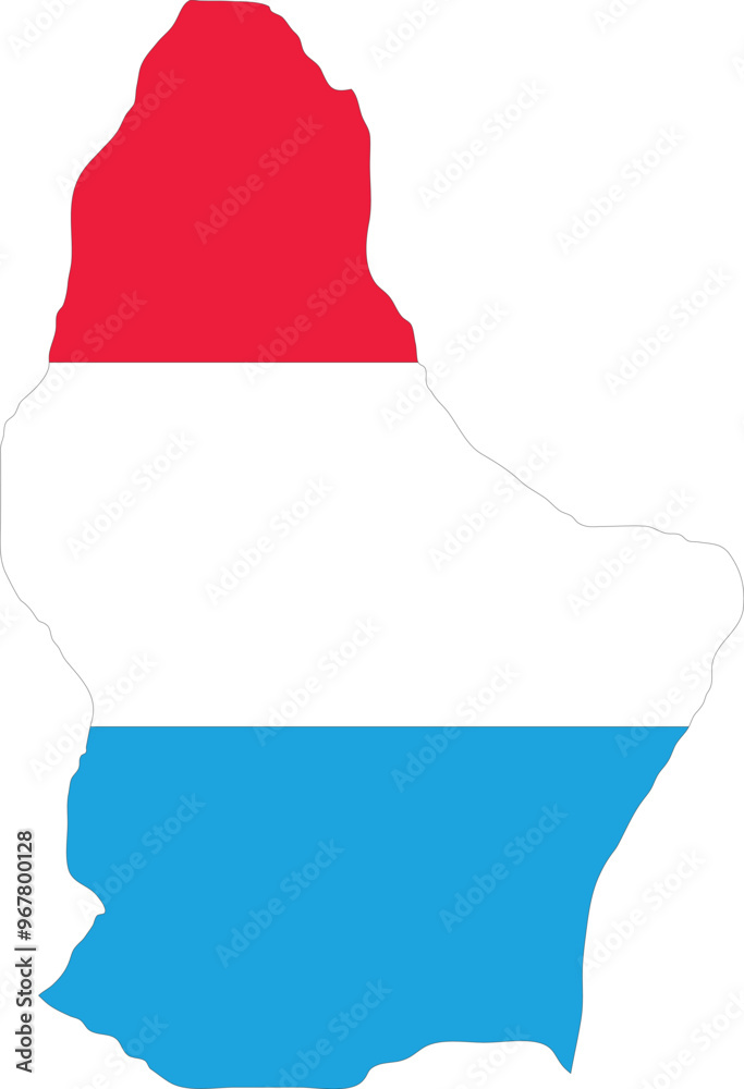 Luxembourg Flag in Map, Luxembourg Map with Flag, Map of Luxembourg ...