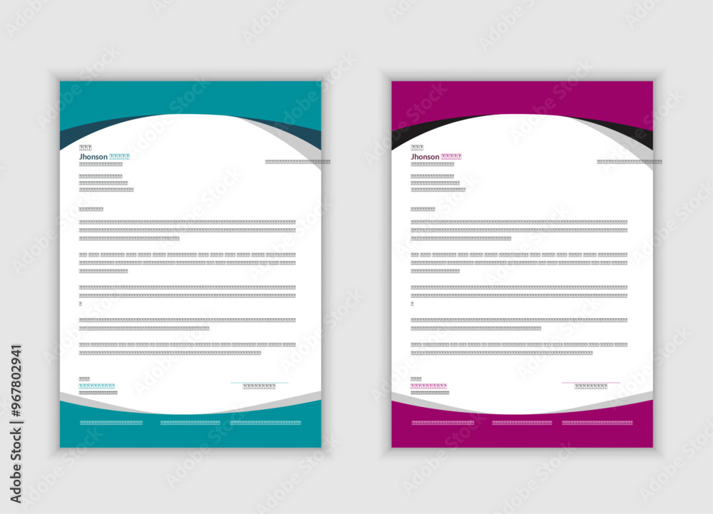 Professional company letterhead template, creating a professional ...