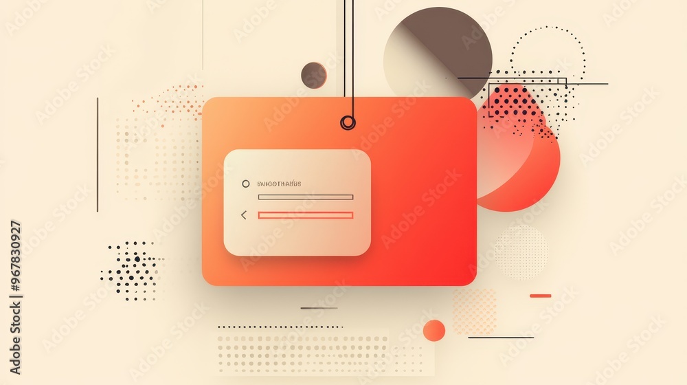 A modern login interface is depicted using minimalist design principles ...