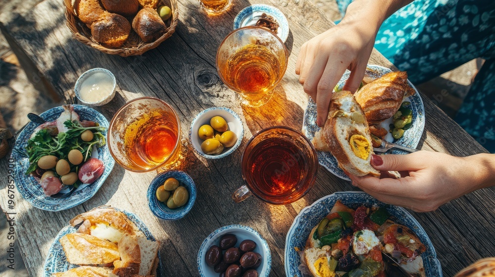 Sip tea by the sea in a traditional Turkish tea glass while enjoying a ...