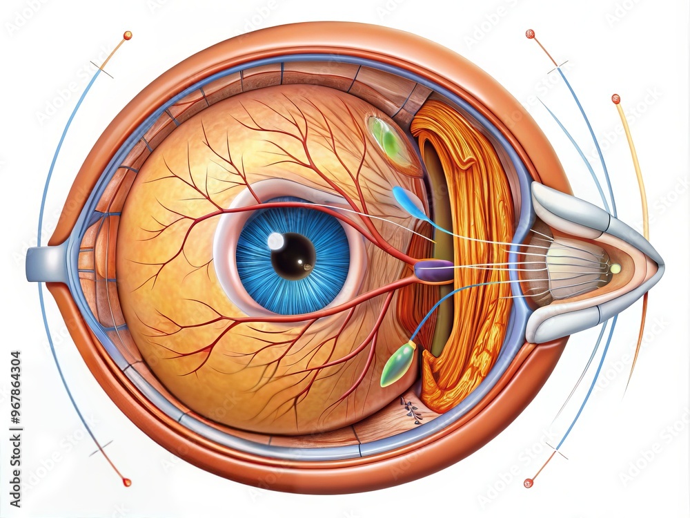 Intricate Eye Anatomy Diagram Complex Structure Illustrations Medical ...